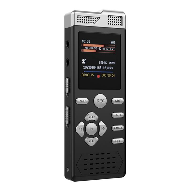 Digital Voice Recorder Voice Activated Dual Microphone Recording ...