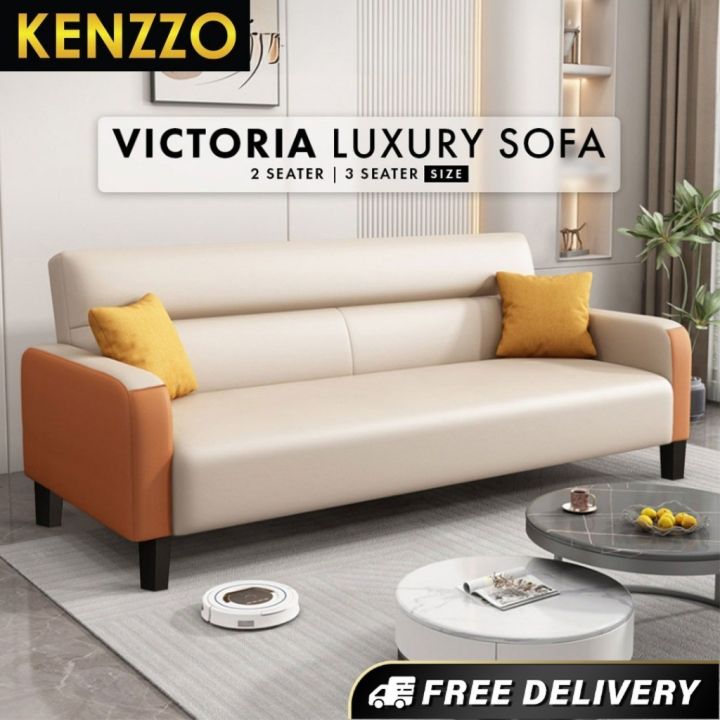 FREE SHIPPING !! KENZZO : Luxury Sofa PVC CLASSIC LEATHER & FABRIC ...