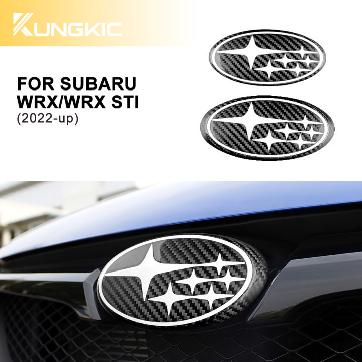 Airspeed Carbon Fiber Front And Rear Car Logo Cover For Subaru WRX STI ...