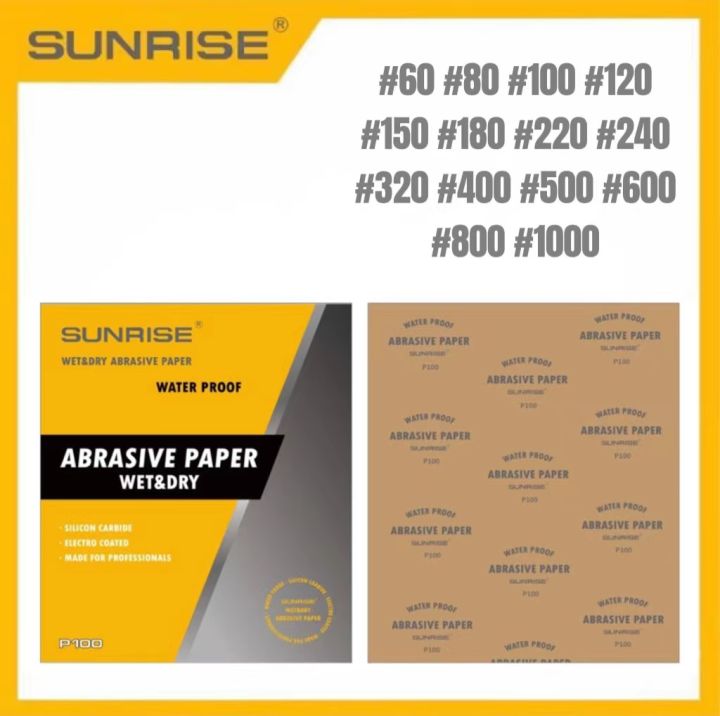Sunrise ABRASIVE PAPER WET & DRY / SANDPAPER WATER PROOF (LIHA) PER PC ...