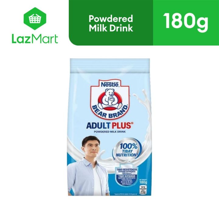 Bear Brand Adult Plus Milk Powder 180g | Lazada PH