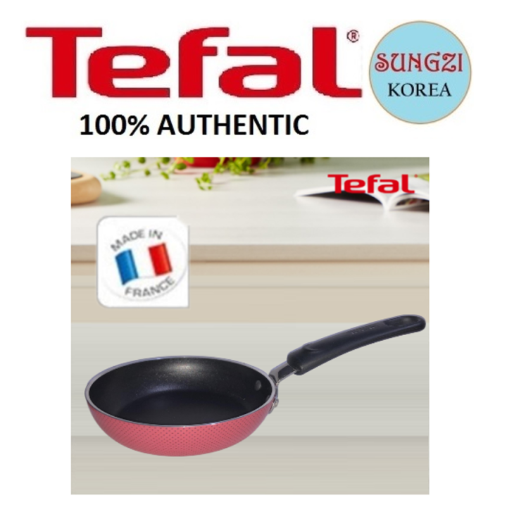 TE FAL Enjoy Long-Glide Coating Mini Egg Fry Pan 12cm (Maroon) | Lazada PH