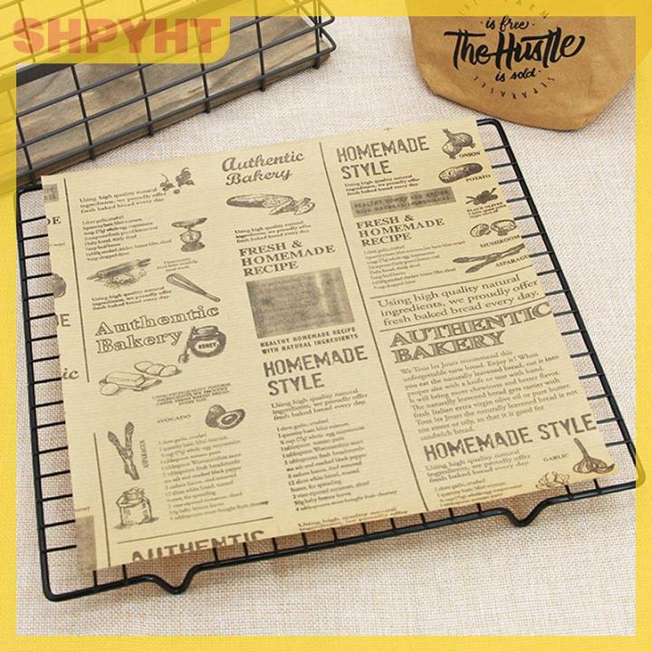 SHPYHT 50Pcs Bread Oil-paper Wax Paper Waterproof Grease-proof Wrappers ...