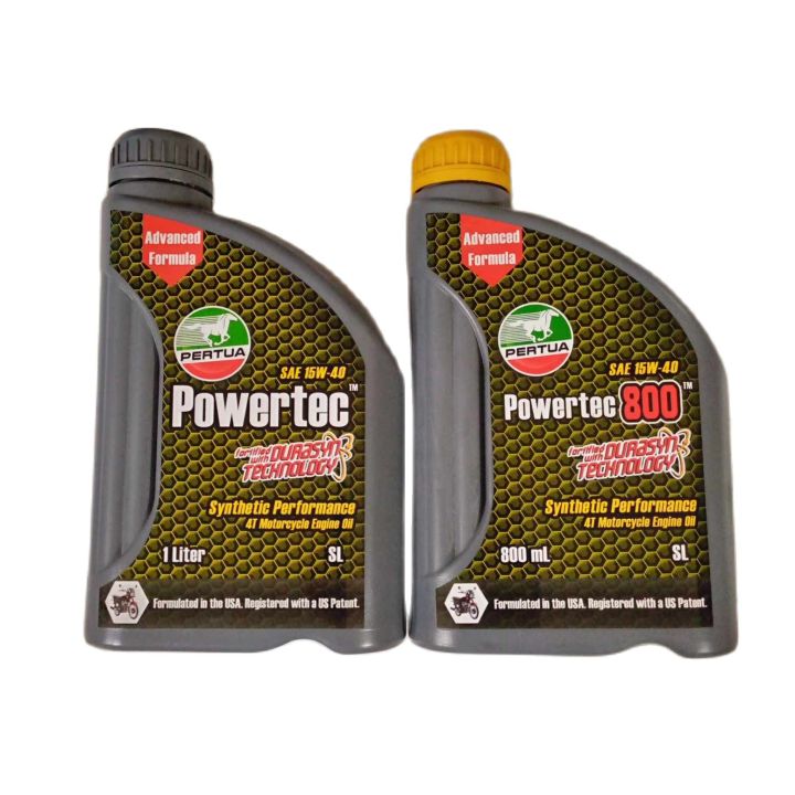 Pertua Powertec 4T Motorcycle Engine Oil 800mL & 1L | Lazada PH