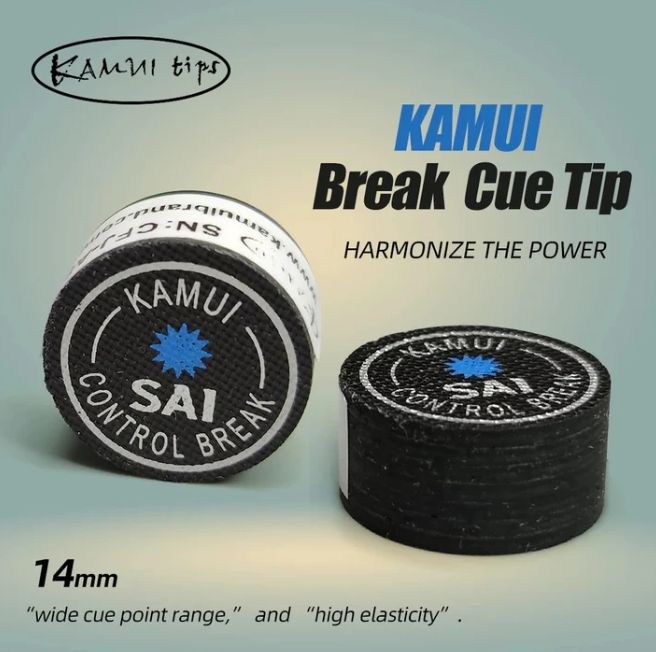 KAMUI SAI CONTROL BREAK Break 15mm Cue Tip Leather Fiber with Resin ...