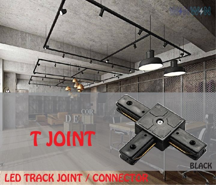 Led Track Joint Track Light Connector | Black | White | T Joint L Joint ...