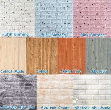 224 / WALLPAPER DINDING 3D Bata Putih / Wallpaper bata / Wallpaper 3D ...