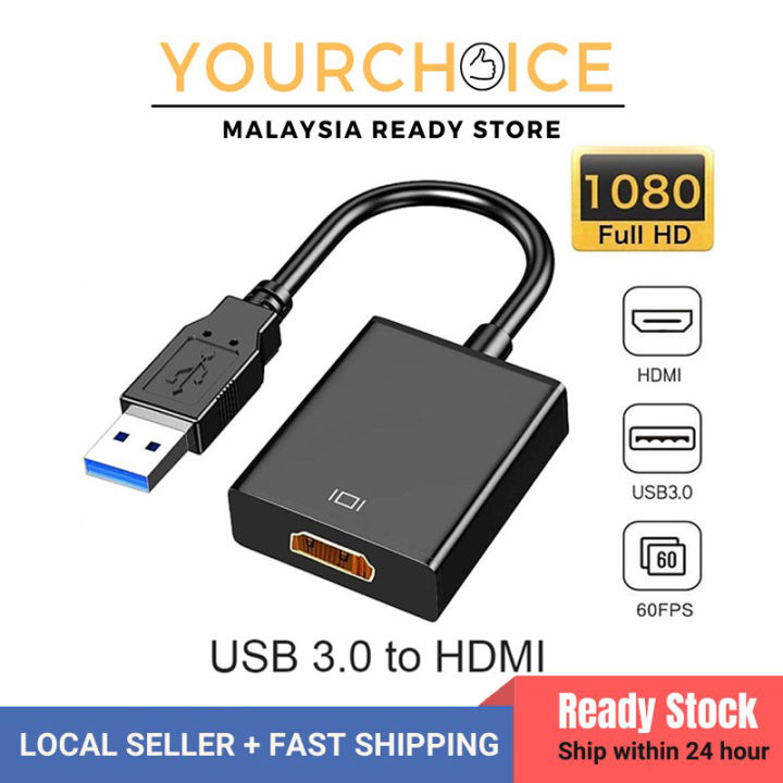 USB 3.0 to HDMI HD Adapter Cable Converter Multi Display Video Cable ...