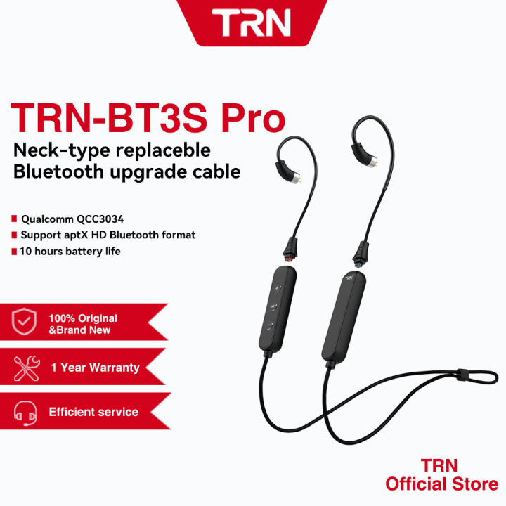 TRN สายเคเบิลบลูทูธไร้สาย BT3S PRO,สายเคเบิลบลูทูธไร้สาย5.1 Aptx HD 0.75 0.78มม. MMCX หูฟัง ...