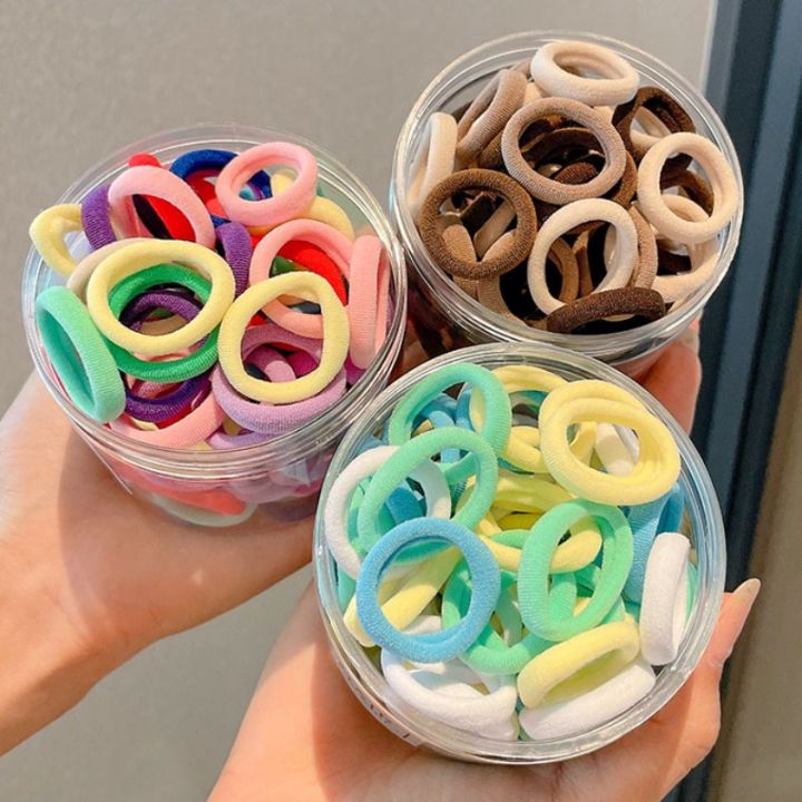 คุณภาพสูง Set Ikat Rambut สีสันสดใสสำหรับเด็กความยืดหยุ่นสูงยางรัดหาง ...