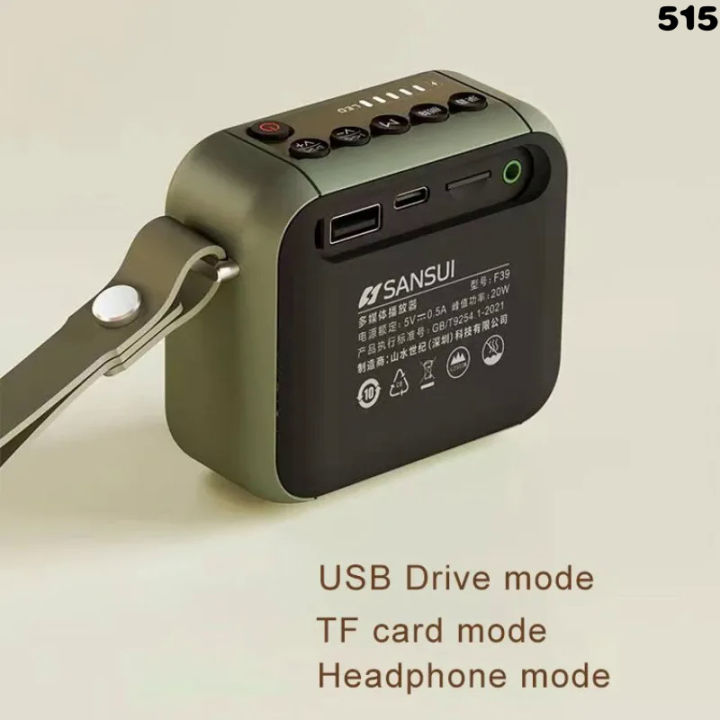 New Sansui F39 Portable Radio Wireless Bluetooth Speaker HIFI Stereo ...