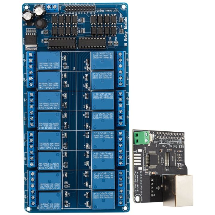 (GJAD) Ethernet Control Module Lan Wan Network Web Server RJ45 Port 16 ...