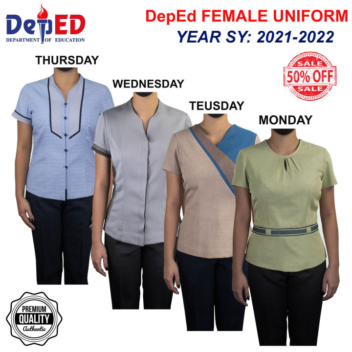 New DepEd Official Teacher 4 Complete Set Uniform for Female New ...