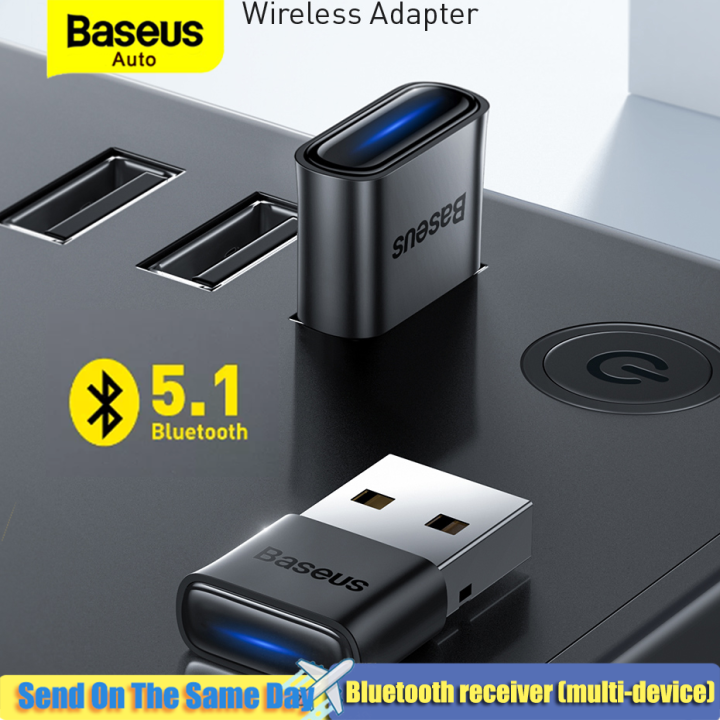 Baseus USB Bluetooth Adapter Dongle Adaptador Bluetooth 5.1สำหรับ PC ...