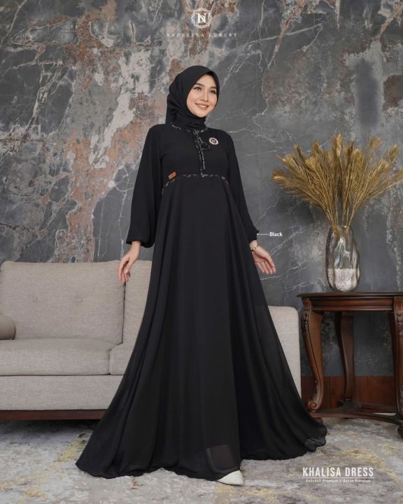 KHALISA INNER DRESS NADHEERA LUXURY // GAMIS LEBARAN TERBARU 2024 // GAMIS SULTAN // GAMIS MEWAH ...