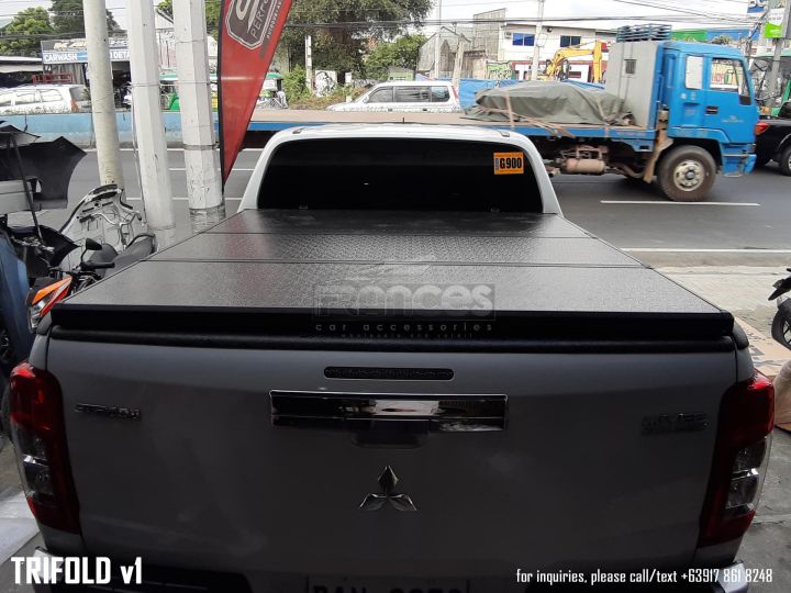 MITSUBISHI STRADA 2019-2023 TRI FOLD BEDCOVER / PICK UP COVER TRIFOLD ...
