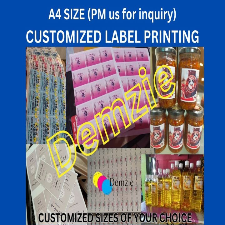 CUSTOMIZE STICKER LABELS | PM us (Waterproof Vinyl / Water Resistant ...