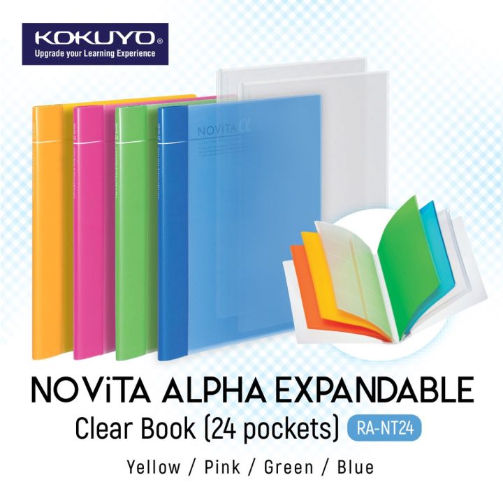 Kokuyo Novita Alpha Expandable Clear Book Holder File - A4 - 24 pocket (REFILLABLE) | Lazada