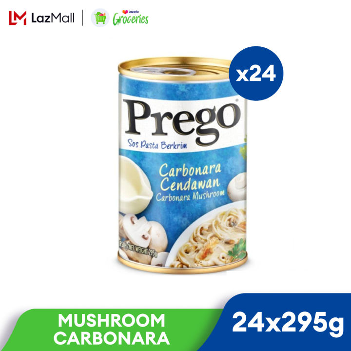 [CARTON] Prego Carbonara Mushroom Pasta Sauce 24 x 295g | Lazada