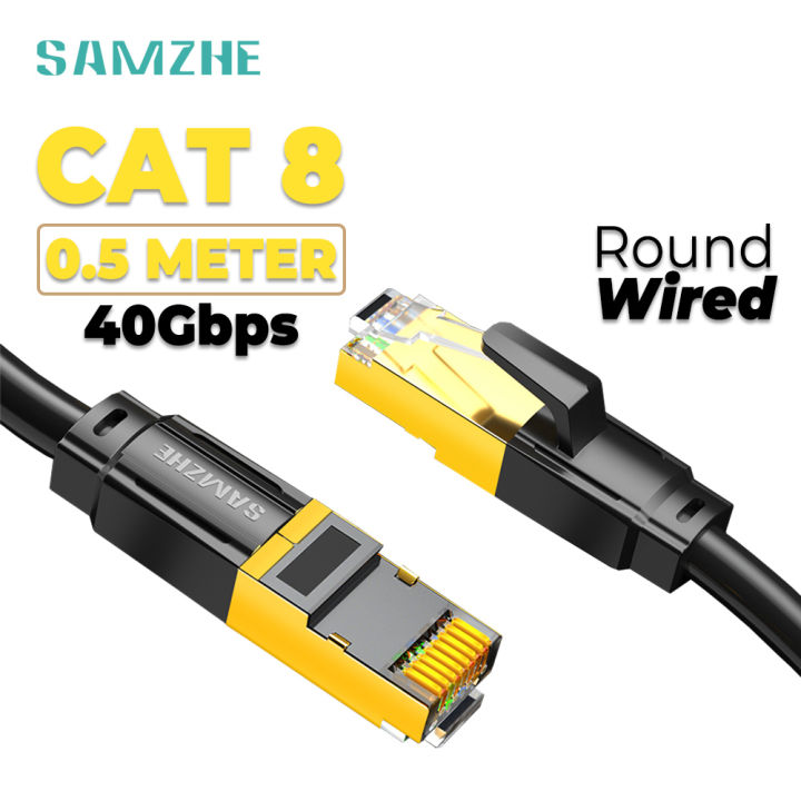 SAMZHE 0.5 - 2 Meter Cat8 SFTP Ethernet Patch UTP Lan Cable Gaming ...
