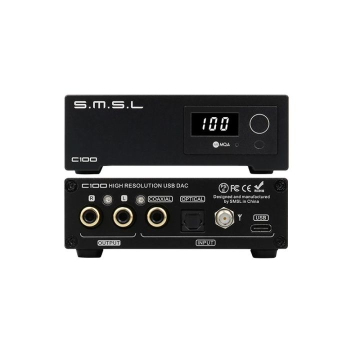 SMSL C100 USB MQA DAC AK4493S XMOS XU316 DSD512 32Bit 768KHZ CK-03 ...