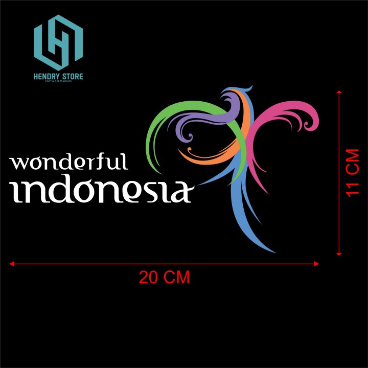 CUTTING STICKER WONDERFUL INDONESIA / PESONA INDONESIA UKURAN 20X11 CM ...