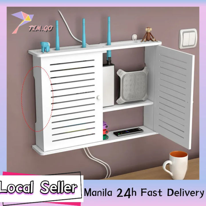 Wireless Wifi Router Storage Boxes Wooden Box Cable Power Plus Wire ...