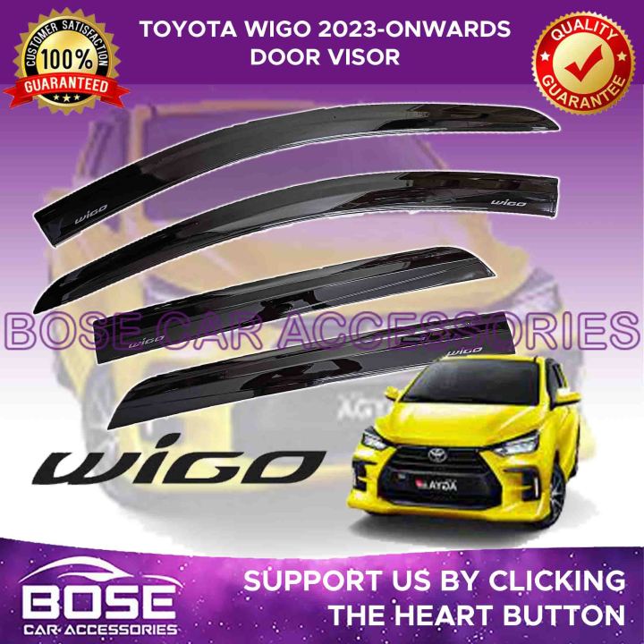 Premium Visor for Toyota Wigo 2014 2015 2016 2017 2018 2019 2020 2021 ...