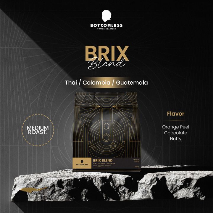 [บอททอมเลส] เมล็ดกาแฟคั่วกลาง Brix Blend Roasted Coffee Beans (Guatemala / Colombia /Thai ...