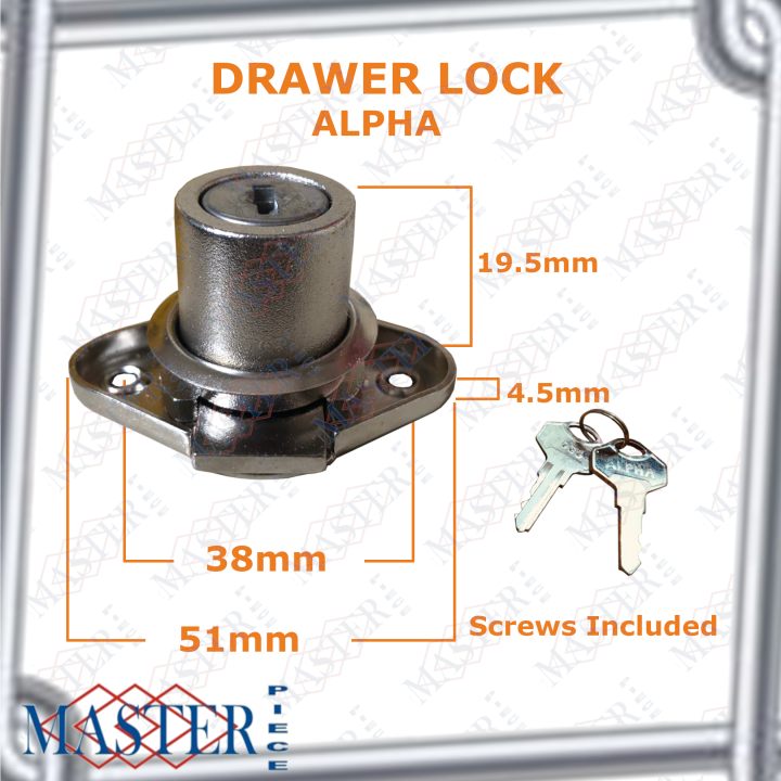 (1 SET) Drawer Lock SILVER ALPHA | Lazada PH
