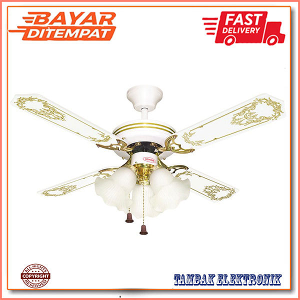 Uchida / maspion Ceiling Fan 42 inch Putih 3 Lampu CF125 Kipas Angin ...