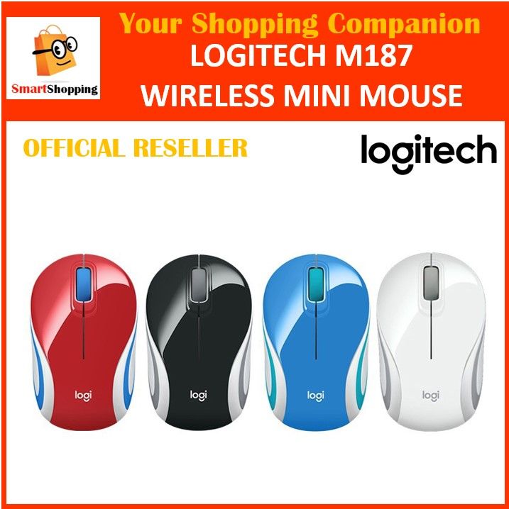 Logitech M187 Wireless Mini Mouse - Black Red White Blue wifi Singapore ...