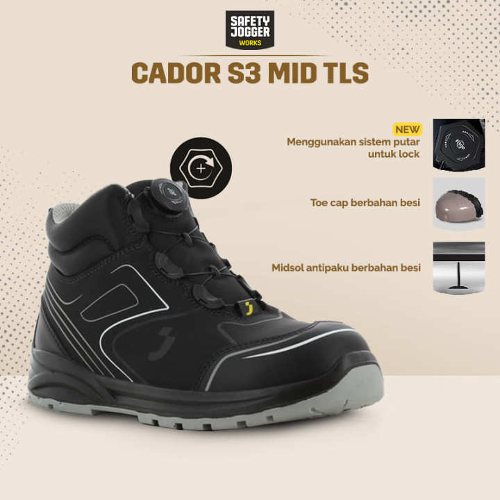 Sepatu Safety Jogger Cador S3 Mid TLS Sepatu Proyek Twistlock Composite ...