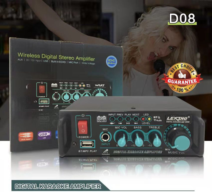 AC/DC MODEL D-08 NEW MINI AMPLIFIER LEXING | Lazada PH