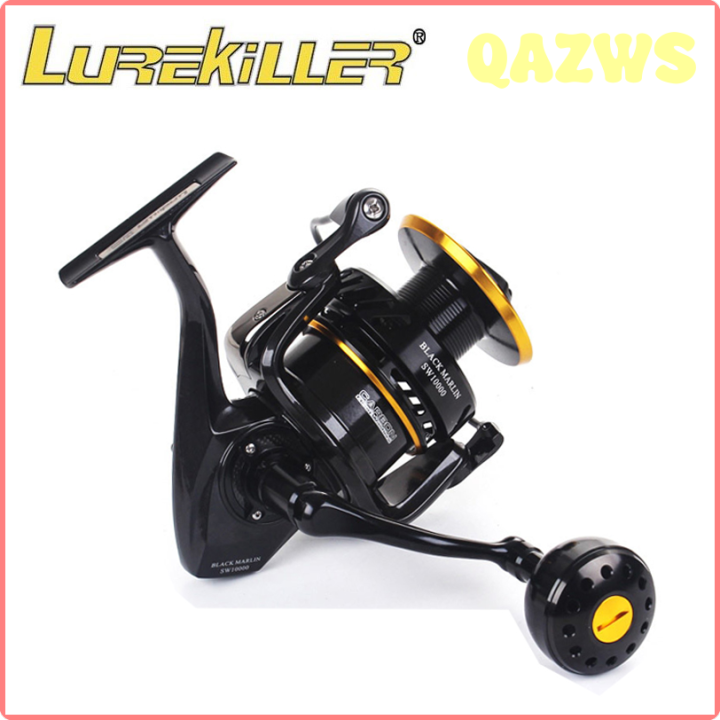 QAZWS LUREKILLER รอกหมุนมาร์ลินสีดำแบบญี่ปุ่น SW5000XG SW4000XG ...