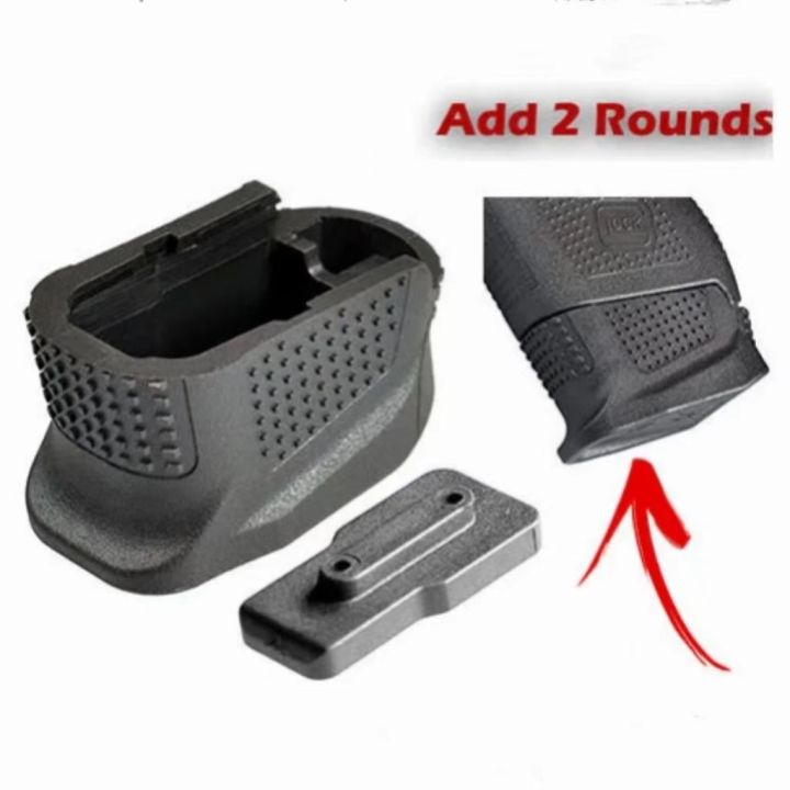 Enhanced Magazine Mag Grip Base Plate Extension Add +2 Rd for Glock 42 ...