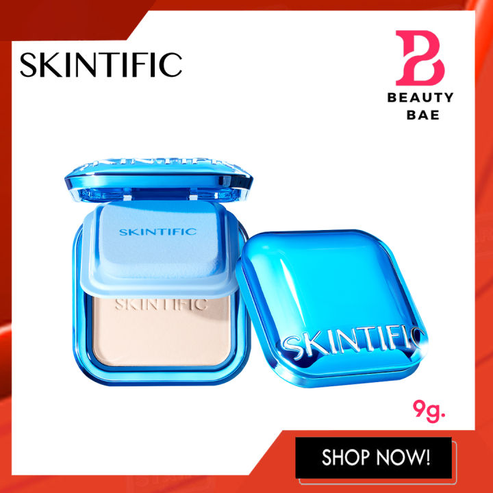 (แป้ง) 9g. SKINTIFIC Ultra Cover Powder Foundation One swipe ปกปิด แต่ ...