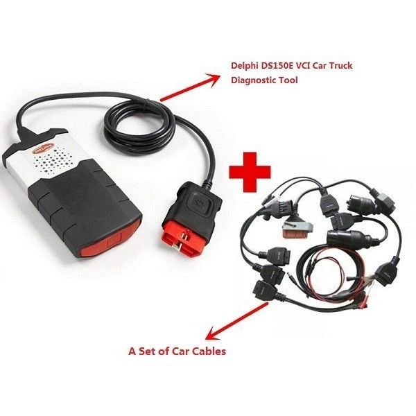 Delphi DS150E USB Bluetooth Full Set Car Scanner + Adapter Cables ...