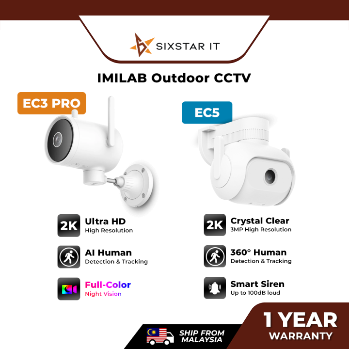 IMILAB Outdoor 2K Smart CCTV 【 EC3 PRO / Floodlight EC5 】 | Lazada