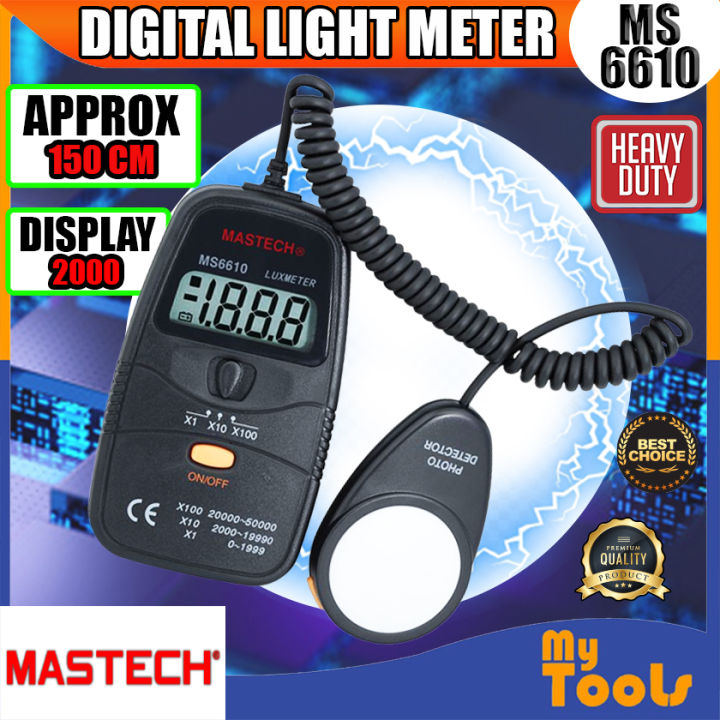 Mytools Mastech MS6610 Digital Luxmeter Meter / Light Meter (0-50000lux) | Lazada