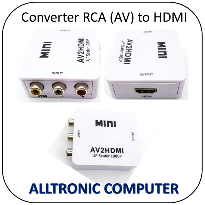 Converter RCA / AV (In) to HDMI (out) 1080P AV2HDMI adapter for TV PS3 ...