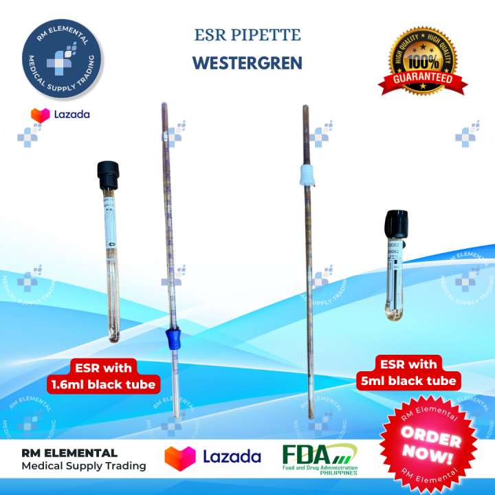 ESR Pipette (WESTERGREN) with or without Black Tube | Lazada PH