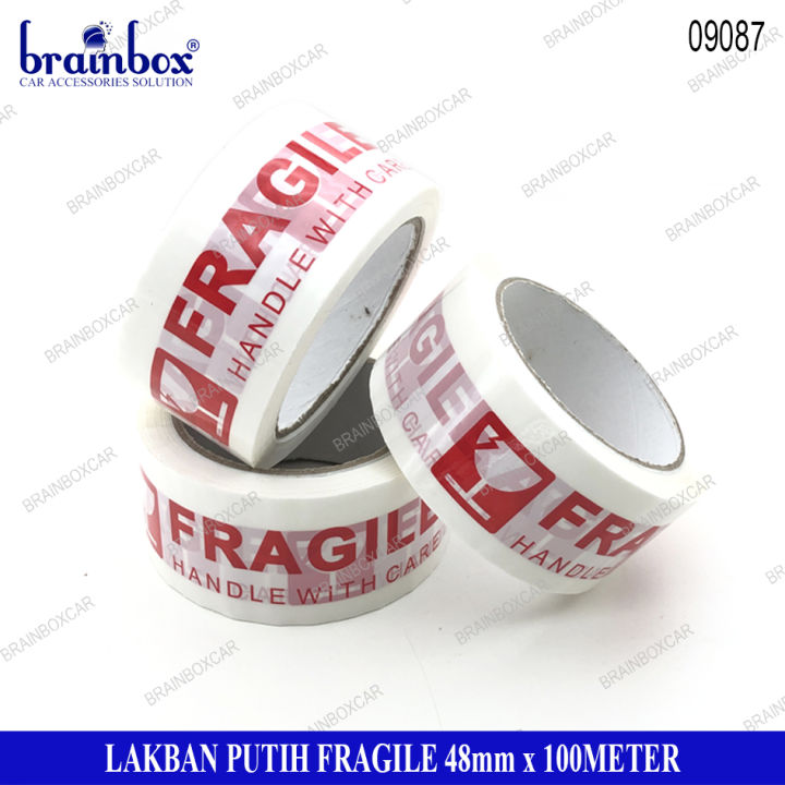 Lakban Putih Fragile 48mm x 100Meter Isolasi Perekat Selotip | Lazada ...