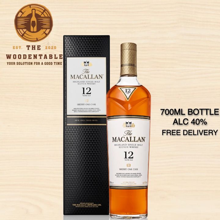 Macallan 12 Year Sherry Oak Cask 700ml w/Gift Box | Lazada Singapore