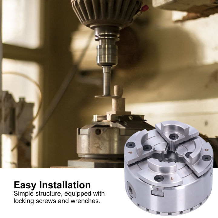 Turning Machine Chucks Self‑Centering Lathe Chuck 4-Jaw for Clamping ...