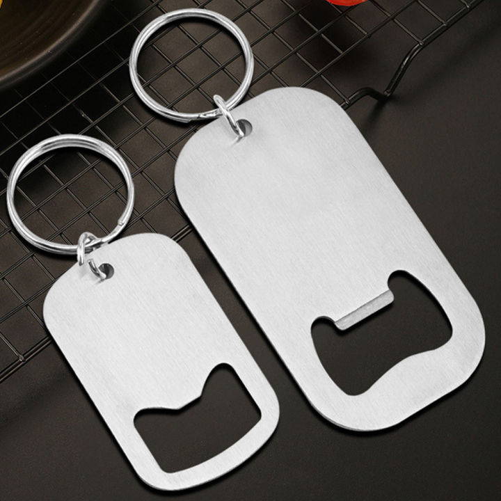 Stainless Steel Bottle Opener Keychain Beer Opener Soda Drink Starter ...