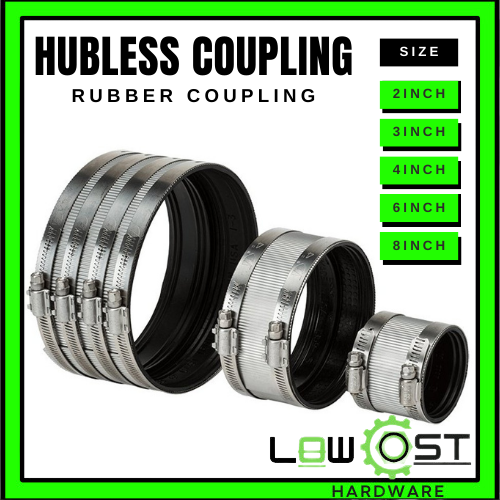 2 3 4 6 8 INCH Hubless Coupling Flexible Rubber Coupling with Stainless ...