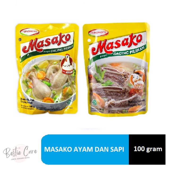 Masako Bumbu Dapur Lengkap Instan / Masako Kaldu Ayam - Sapi Halal All ...