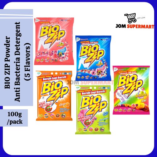 BIO ZIP Powder Anti Bacteria Detergent (5 Flavors) 100g | Lazada