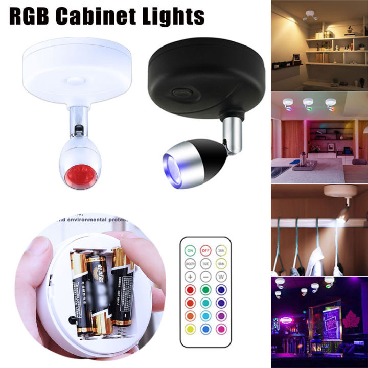 13 color LED wireless rgb remote control cabinet spotlight cross-border ...